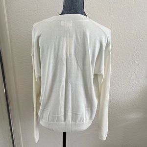 Open Edit | Sweaters | Nwt Open Edit Deep V Neck Ivory Sweater | Poshmark